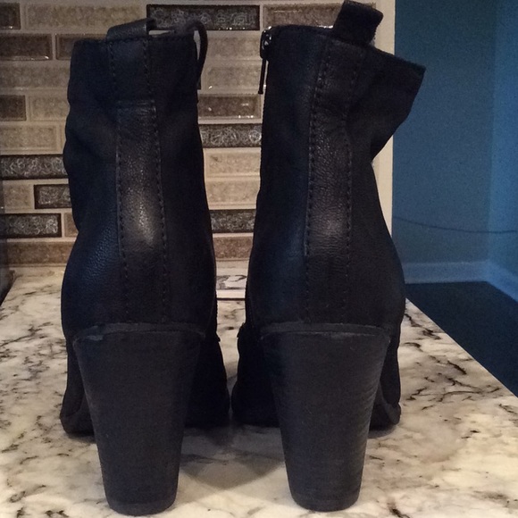 Aldo | Shoes | Lace Up Leather Boots W Side Zip And Chunky Heel | Poshmark